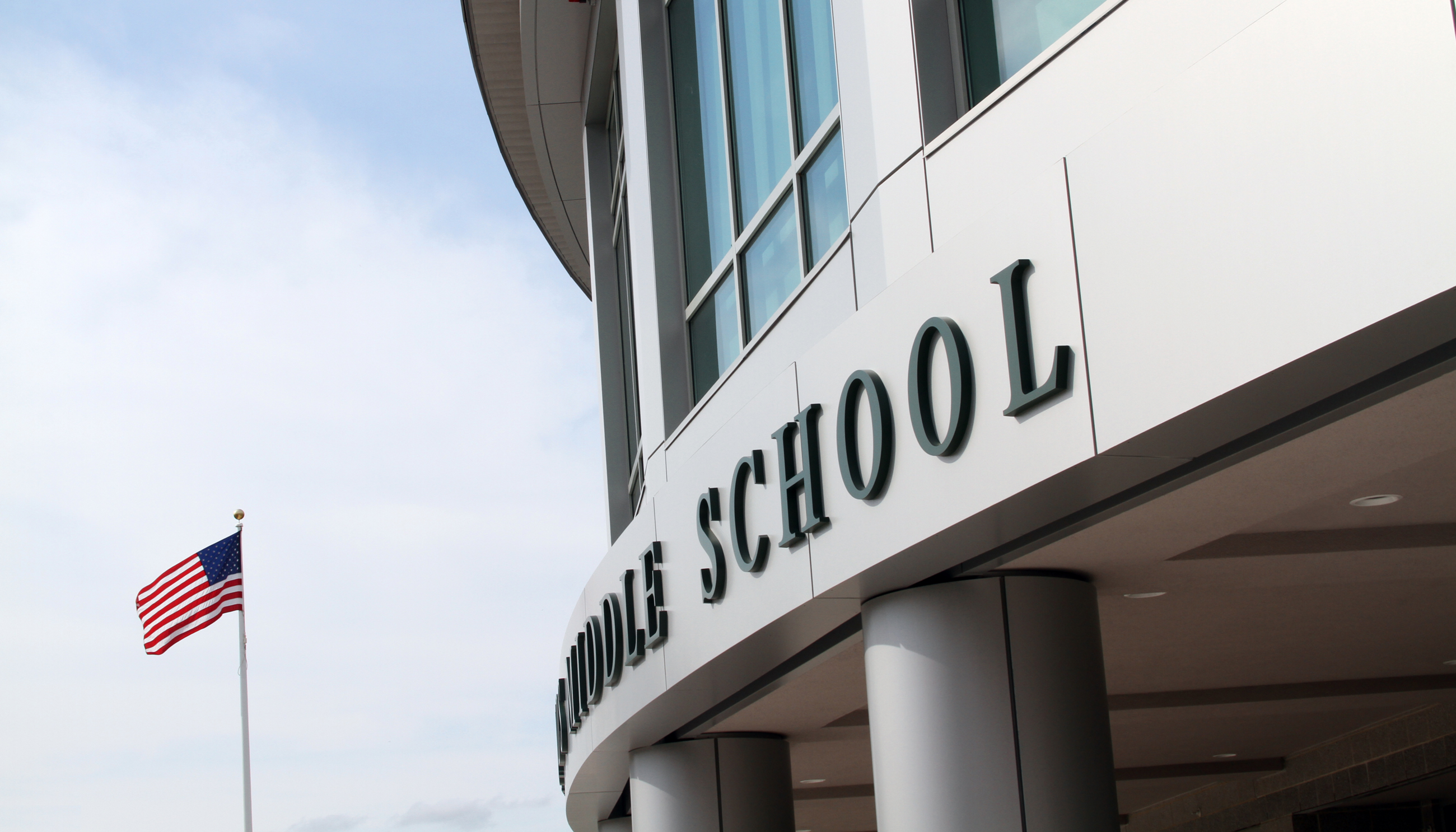 American High School Building Inside