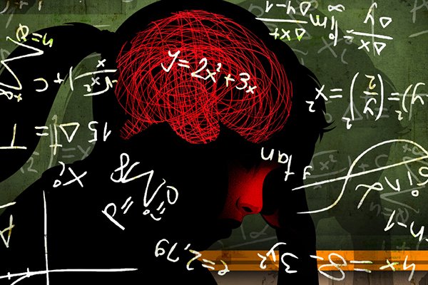 Frustrated Math Student Clipart
