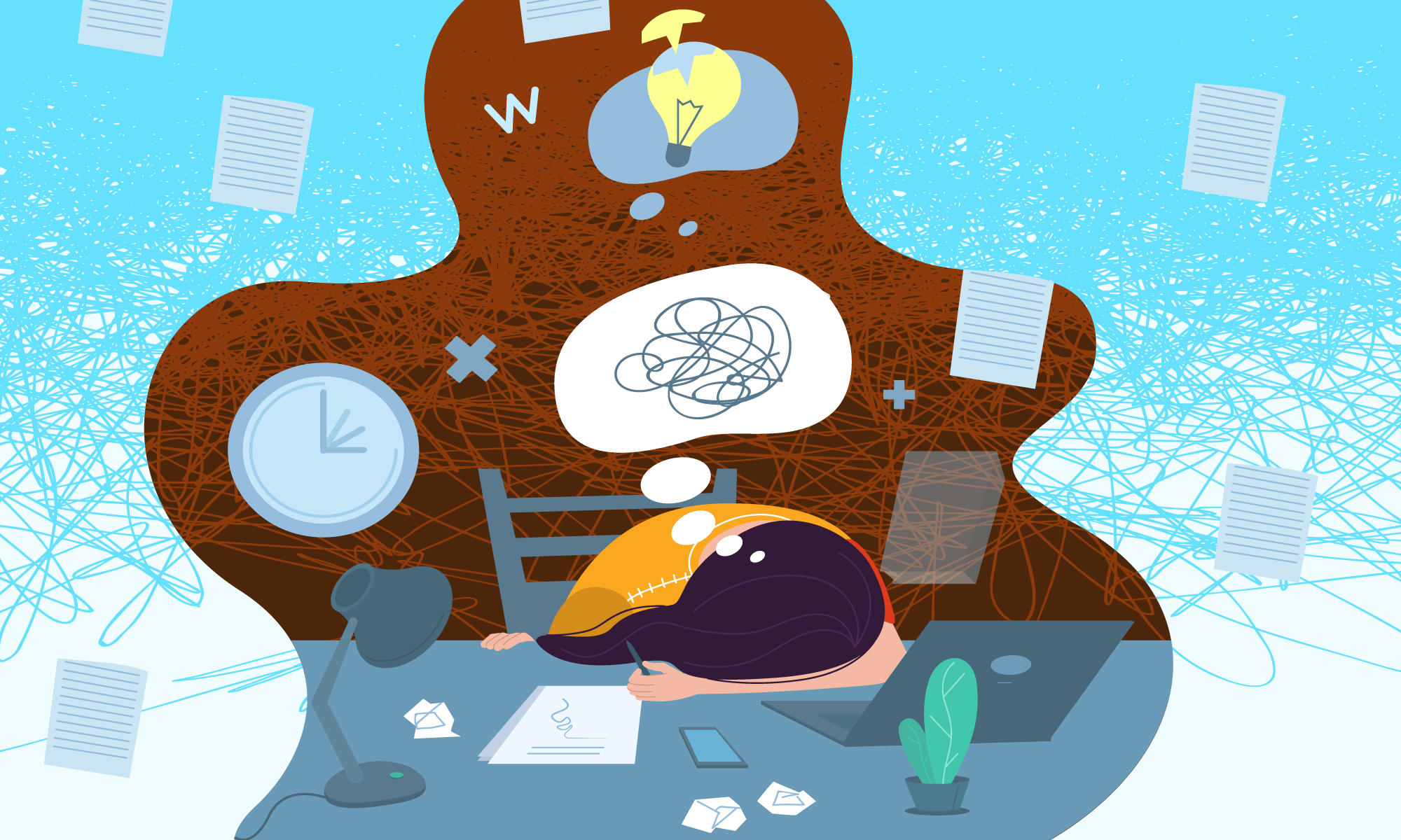 Stressed Teacher Cartoon