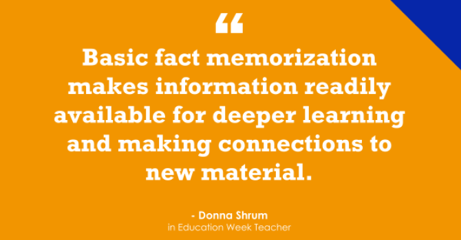 The Roles of Memorization in Teaching & Learning (Opinion)